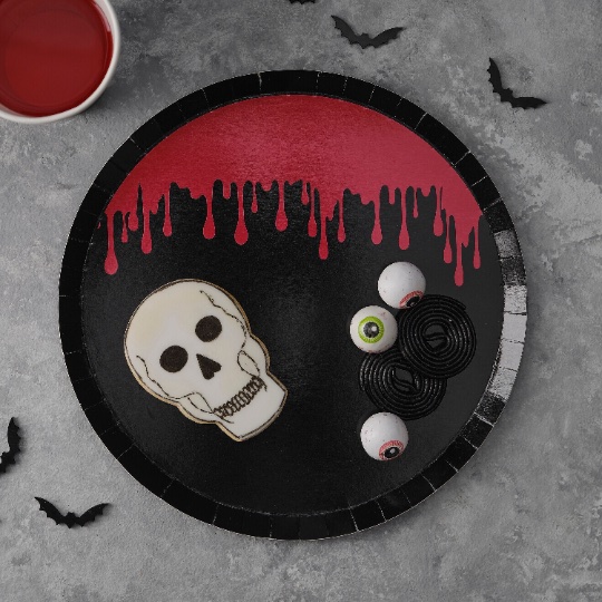Blood Drip Paper Plates | Tara's Wonderworld