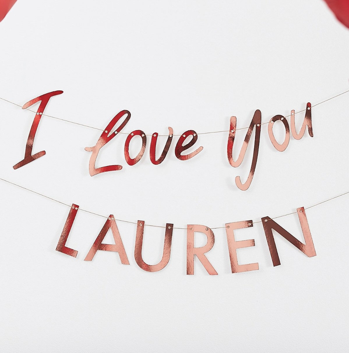 Customisable 'I Love You' Banner | Tara's Wonderworld