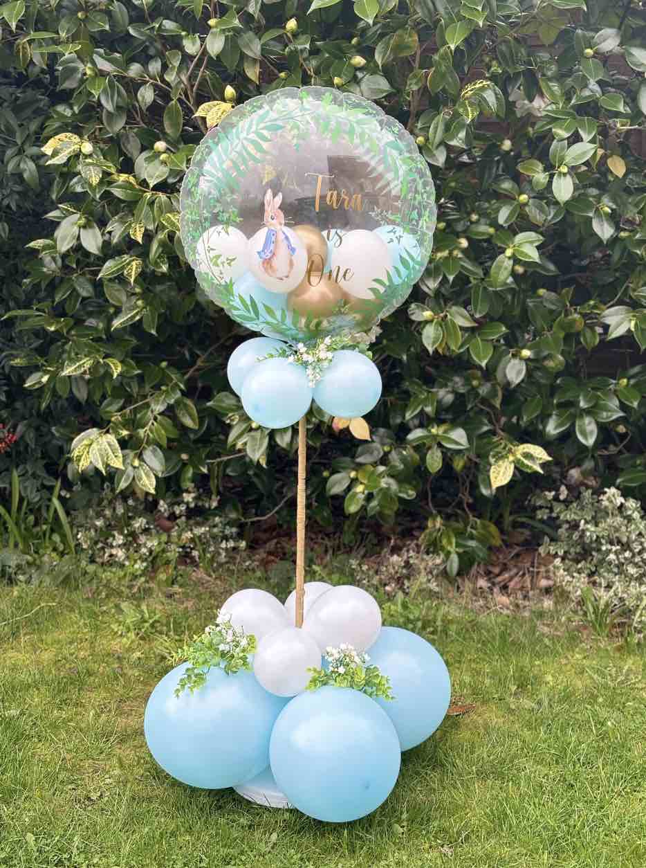 Personalised Peter Rabbit Balloon Stand | Tara's Wonderworld