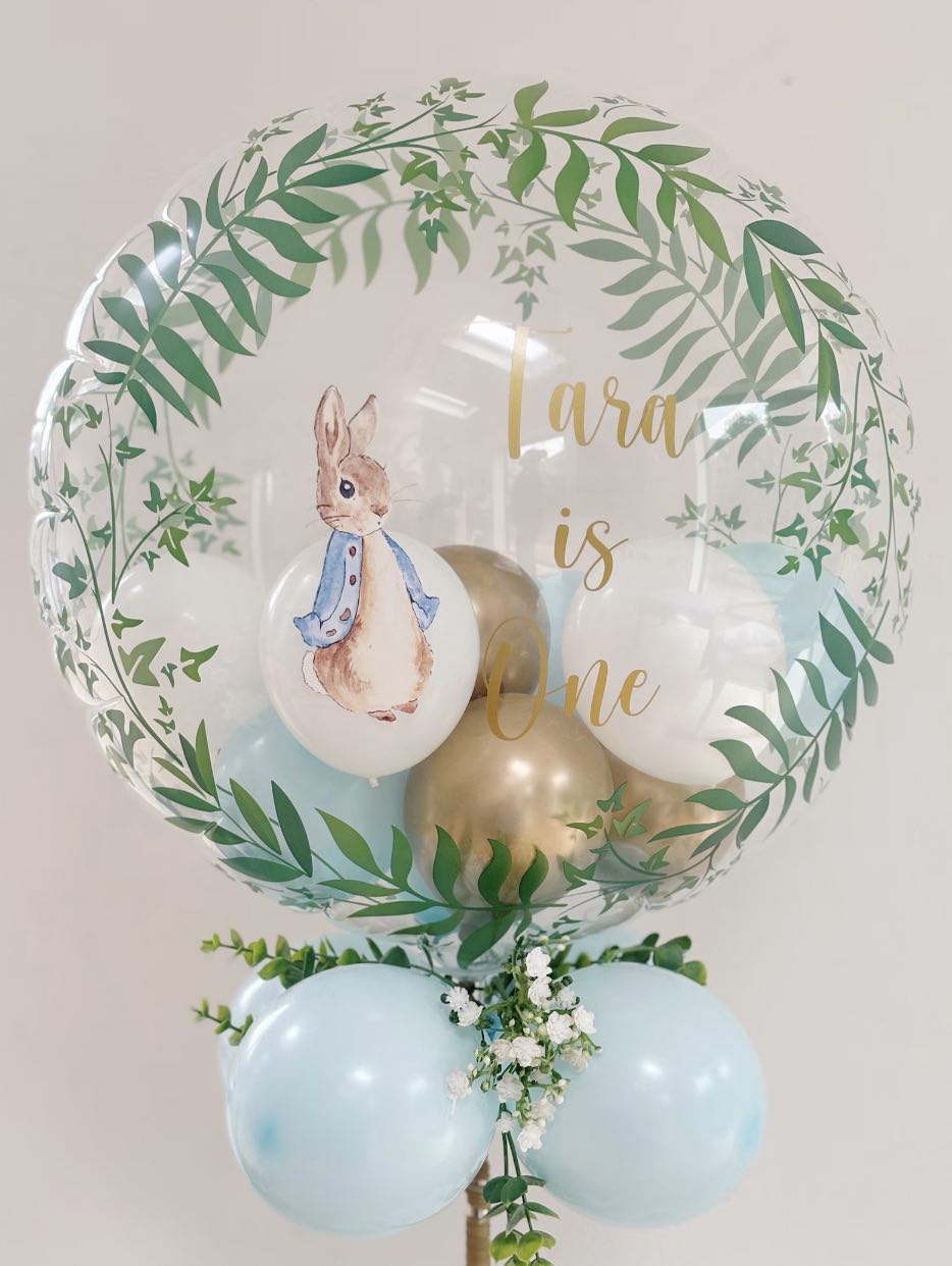 Personalised Peter Rabbit Balloon Stand | Tara's Wonderworld